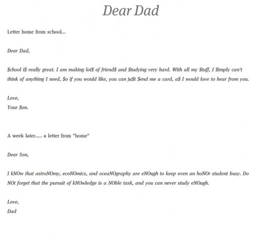 Dear Dad… Letter Home From School – MoPo Geek